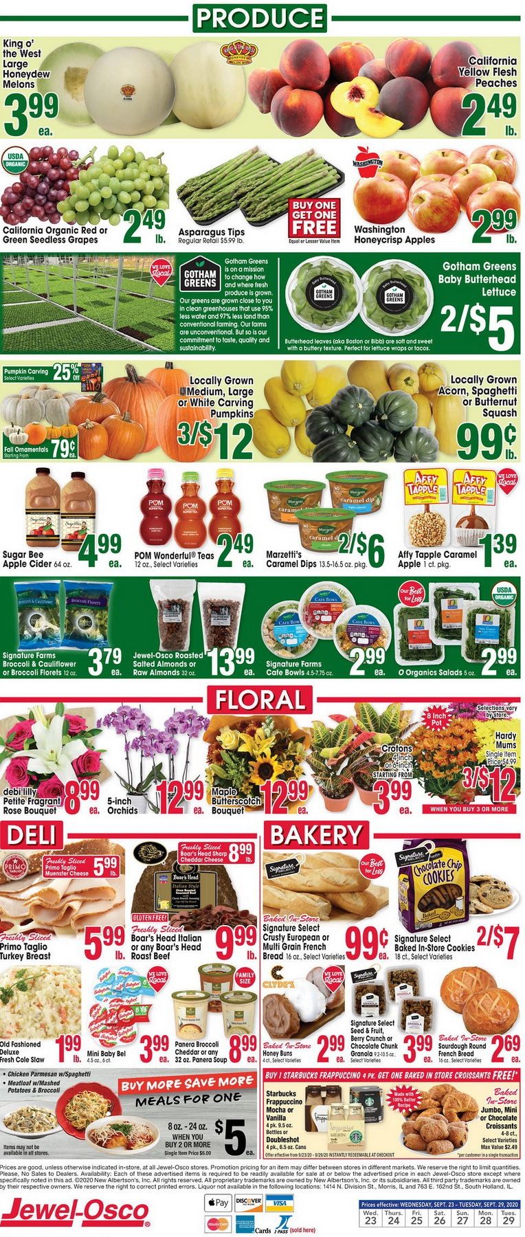 Jewel Osco Weekly Ad Sep 23 – Sep 29, 2020