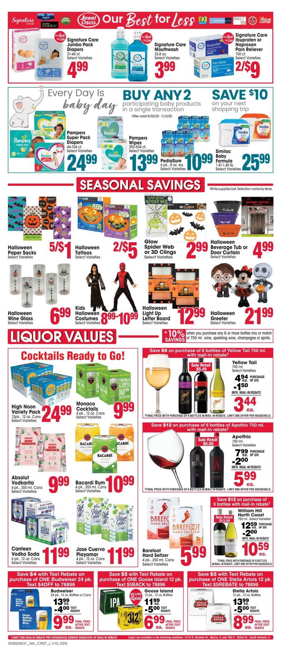 Jewel Osco Weekly Ad Sep 30 – Oct 06, 2020