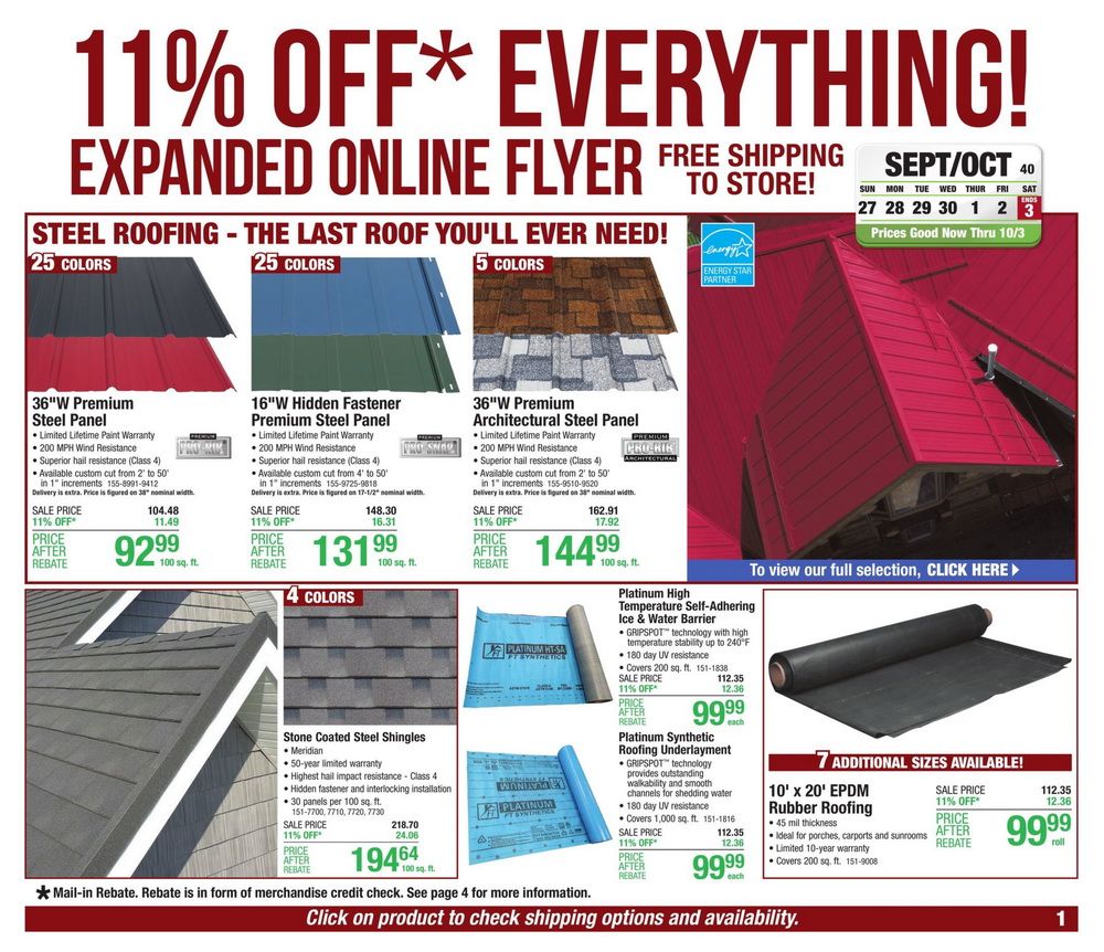 Menards Weekly Ad Sep 27 – Oct 03, 2020