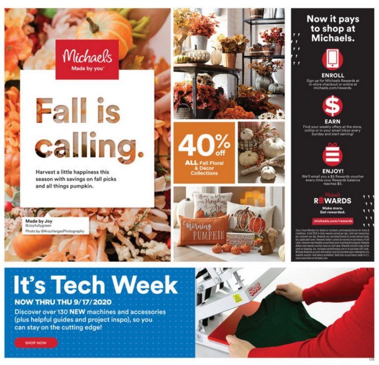 Michaels Weekly Ad Sep 13 – Sep 17, 2020