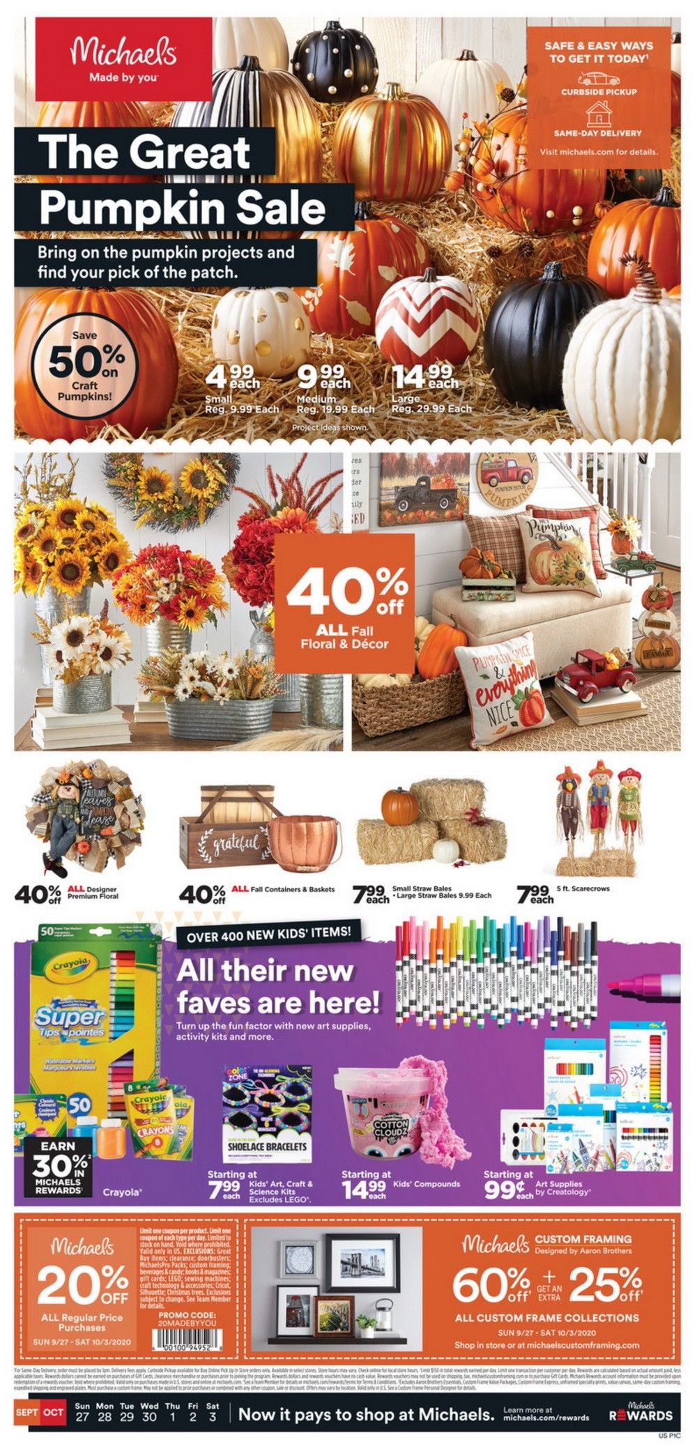 Michaels Weekly Ad Sep 27 – Oct 03, 2020