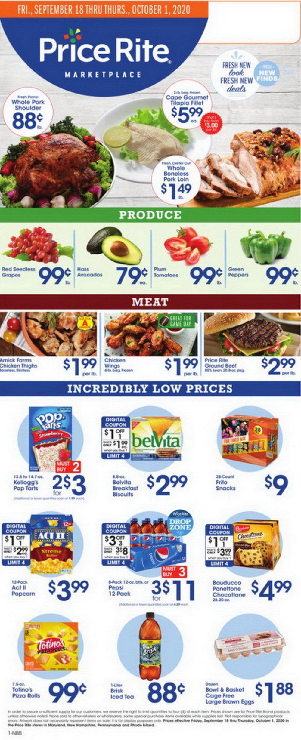 Price Rite Weekly Ad Sep 18 – Oct 01, 2020