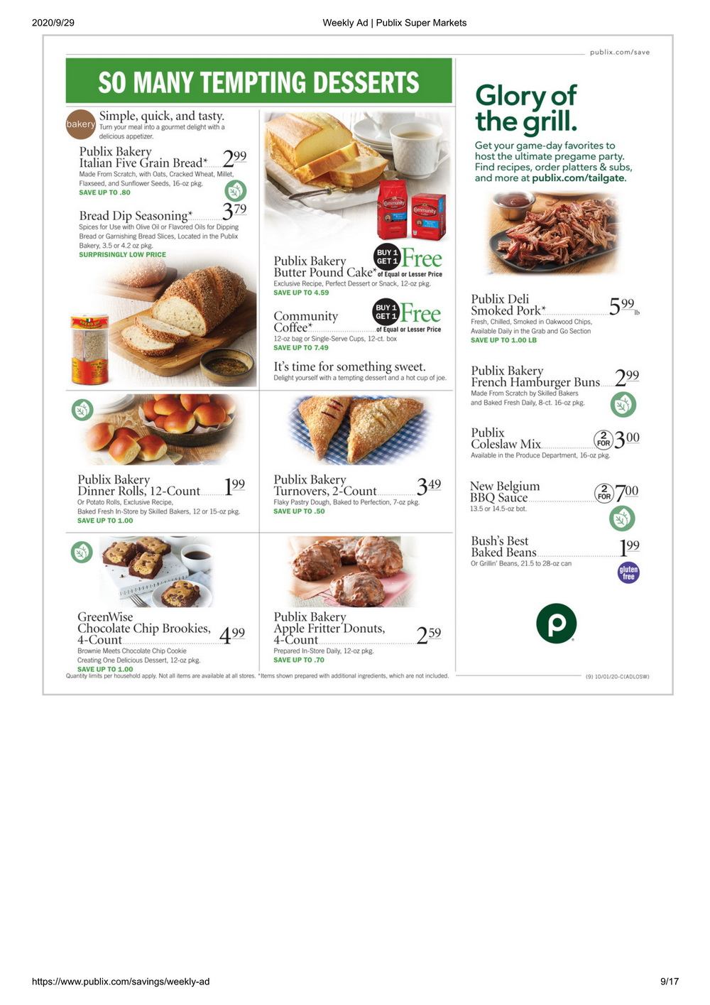 Publix Weekly Ad Sep 30 – Oct 06, 2020