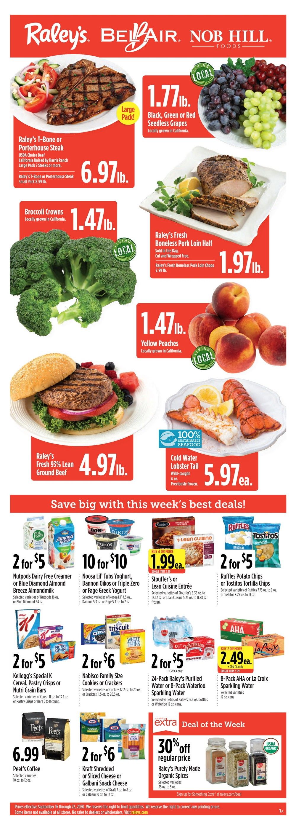 Raley's Supermarkets Weekly Ad Sep 16 – Sep 22, 2020