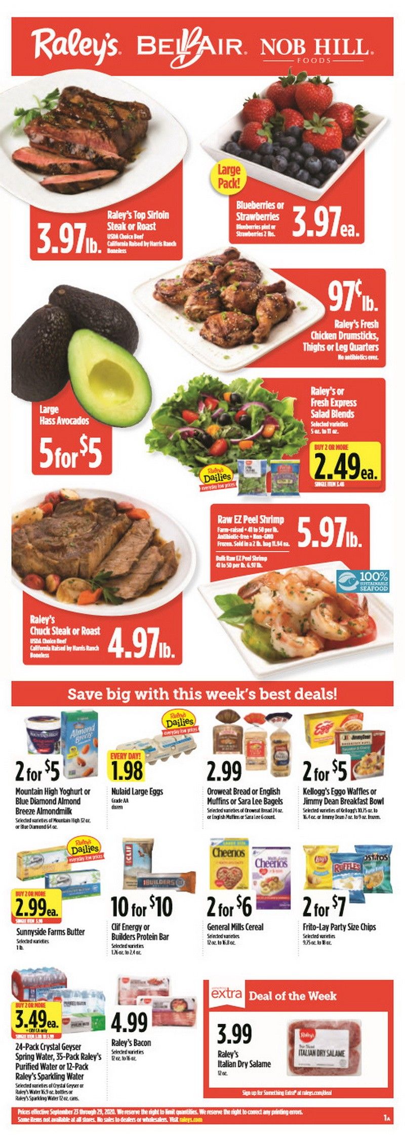 Raley's Supermarkets Weekly Ad Sep 23 – Sep 29, 2020