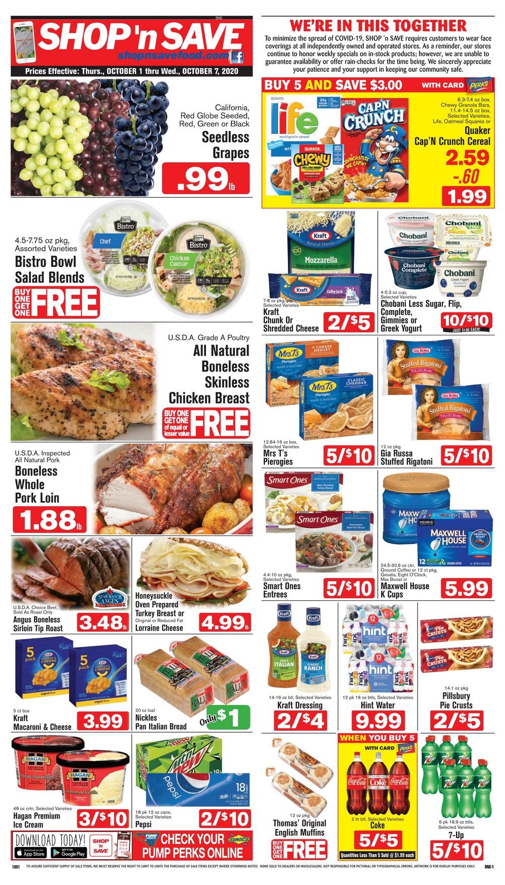 SHOP 'n SAVE Weekly Ad Oct 01 – Oct 07, 2020