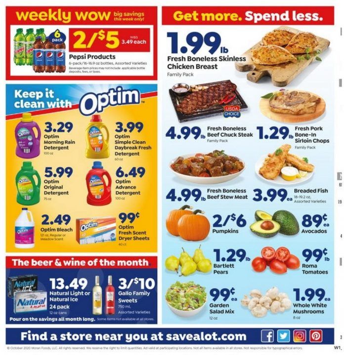 Save A Lot Weekly Ad Sep 30 – Oct 06, 2020