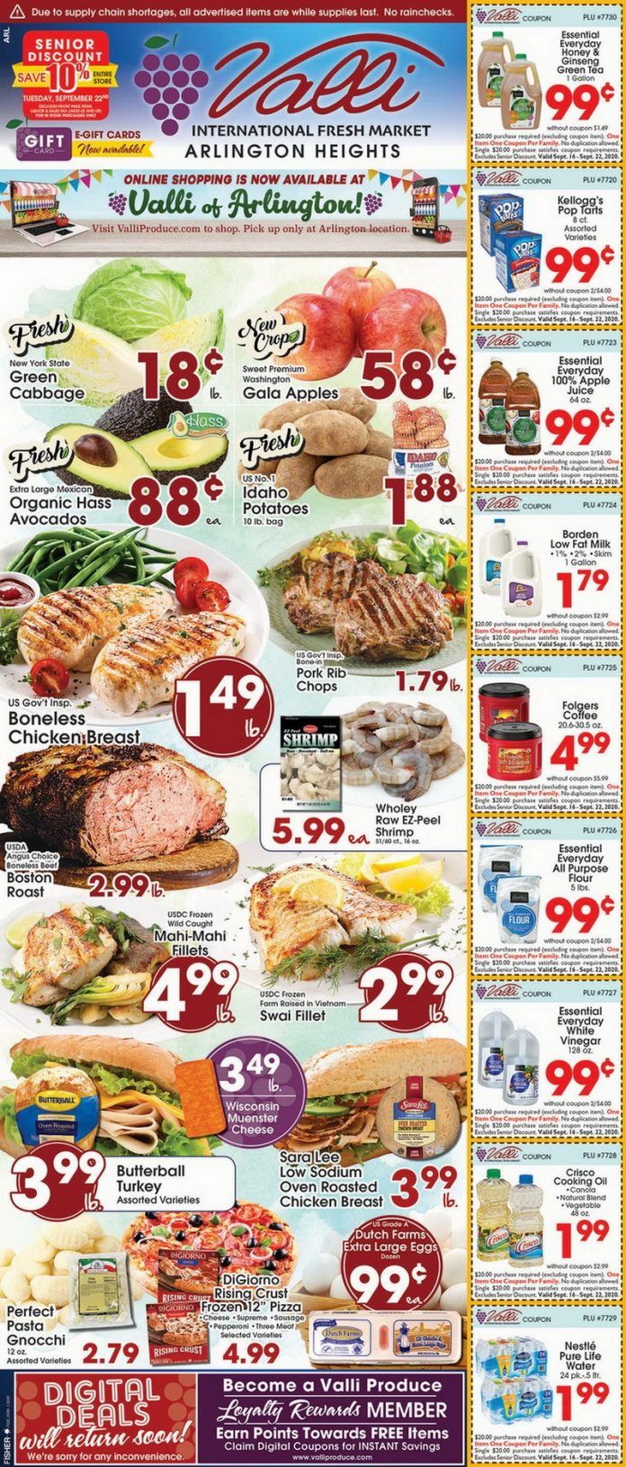 Valli Produce Weekly Ad Sep 16 – Sep 22, 2020