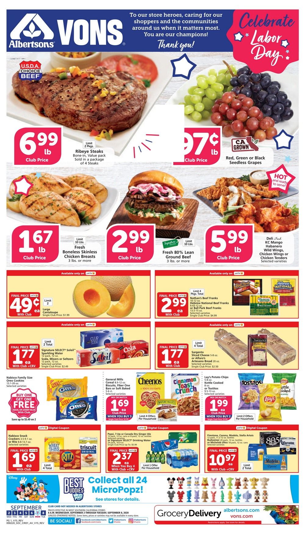 Vons Weekly Ad Sep 02 – Sep 08, 2020