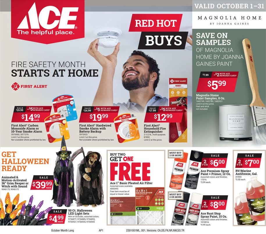 ACE Hardware Monthly Ad Oct 01 – Oct 31, 2020