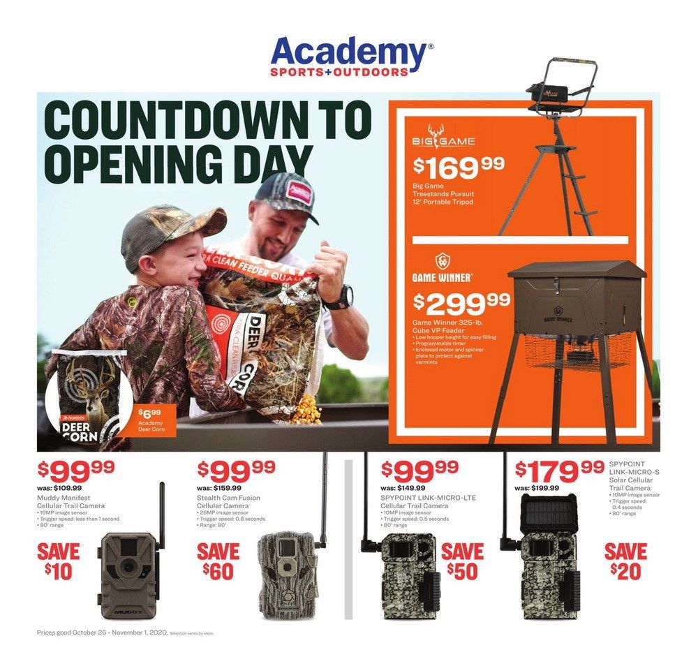 Academy Sports + Outdoors Hunting Ad Oct 26 – Nov 01, 2020