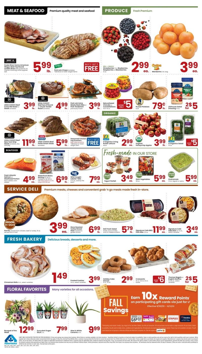 Albertsons Weekly Ad Oct 07 – Oct 13, 2020