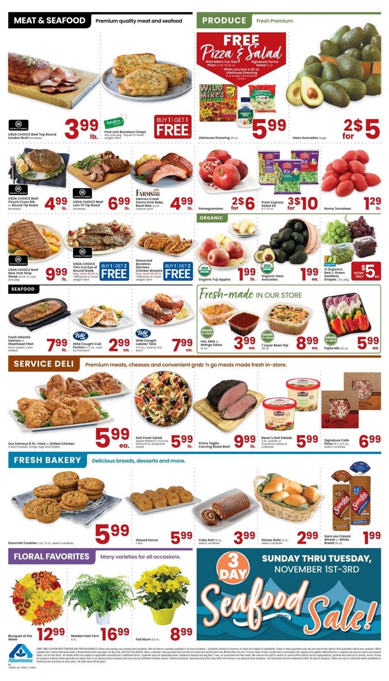 Albertsons Weekly Ad Oct 28 – Nov 03, 2020