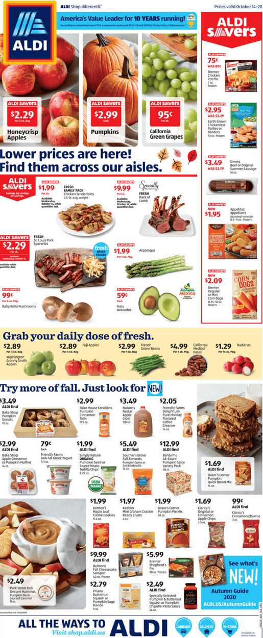 ALDI Weekly Ad Oct 14 – Oct 20, 2020