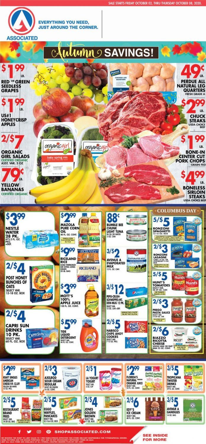 Associated Supermarkets Weekly Ad Oct 02 – Oct 08, 2020