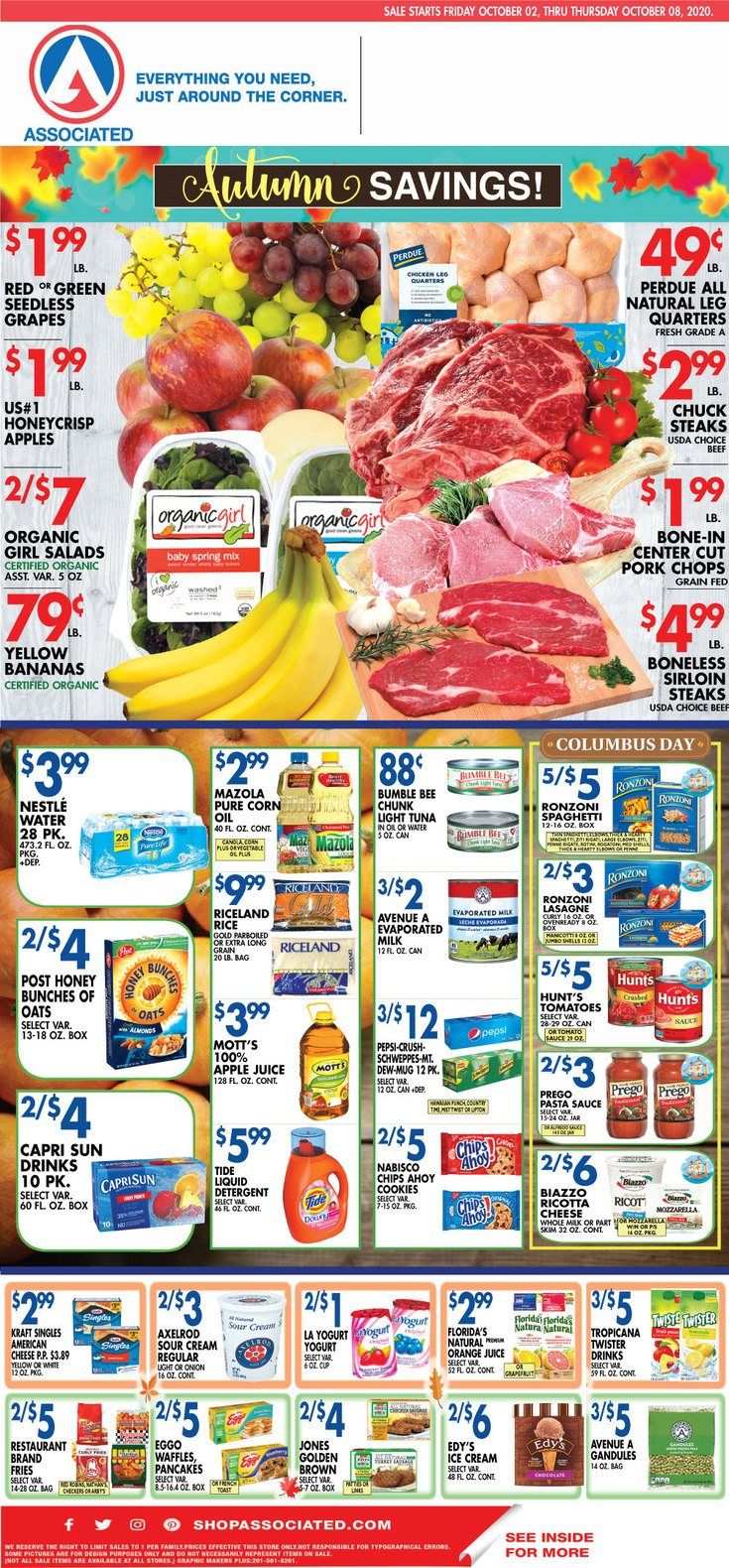 Associated Supermarkets Weekly Ad Oct 02 – Oct 08, 2020