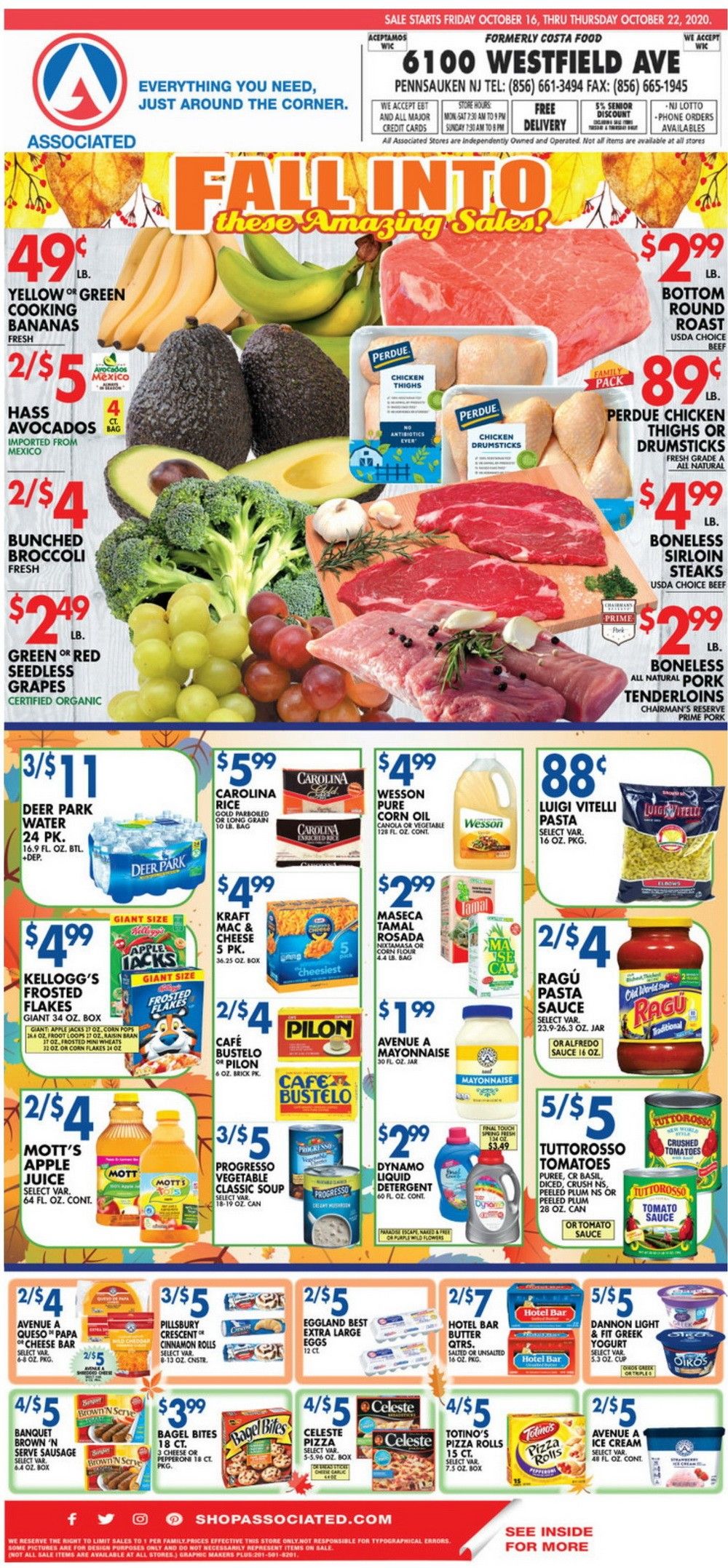 Associated Supermarkets Weekly Ad Oct 16 – Oct 22, 2020