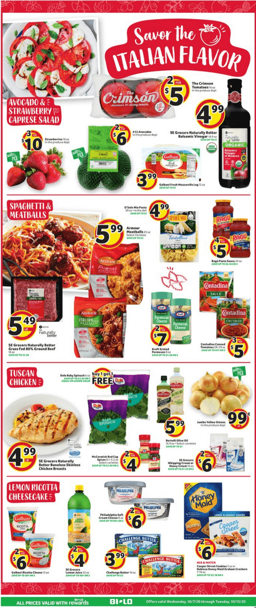 BI-LO Weekly Circular Oct 7- Oct 13, 2020
