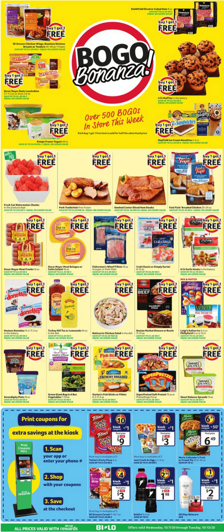 BI-LO Weekly Circular Oct 7- Oct 13, 2020