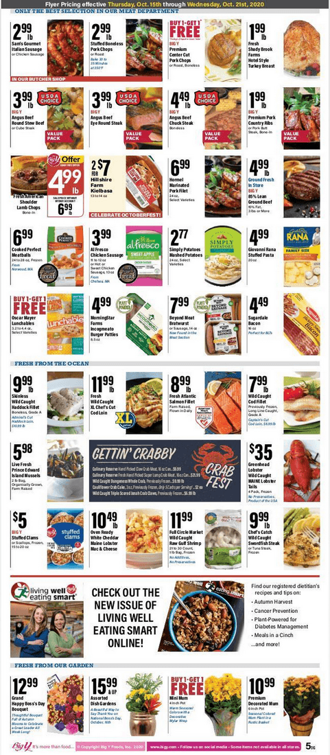 Big Y Weekly Ad Oct 15 – Oct 21, 2020