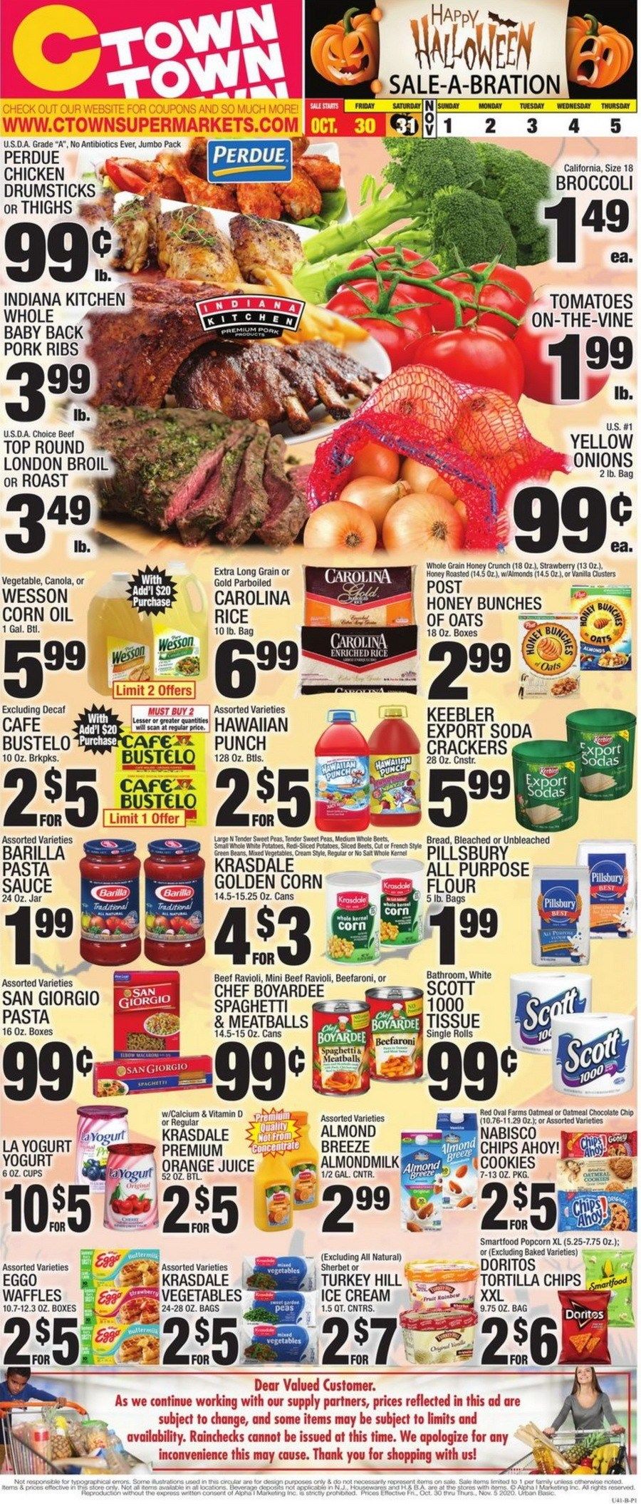 C-Town Weekly Ad Oct 30 – Nov 5, 2020