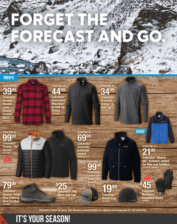 Cabela's 2020 Fall Ready Oct 22 – Nov 4, 2020