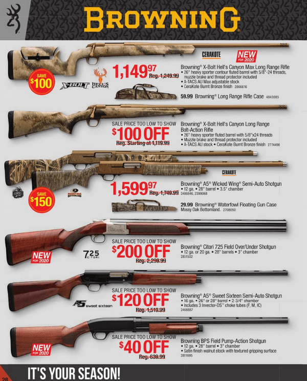 Cabela's 2020 Fall Ready Oct 22 – Nov 4, 2020