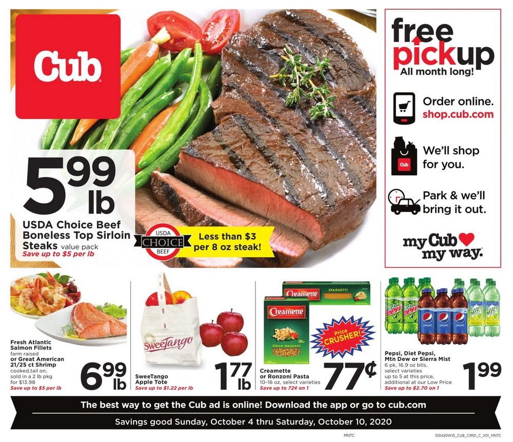 Cub Foods Weekly Ad Oct 04 – Oct 10, 2020