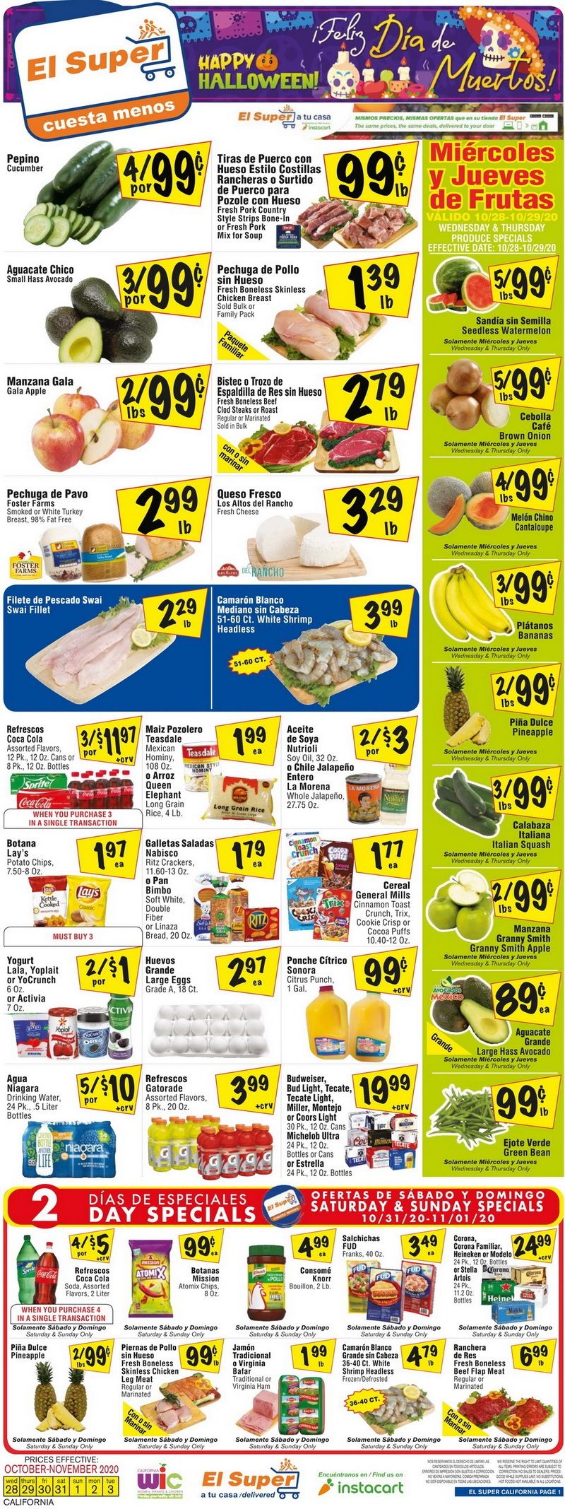 El Super Weekly Ad Oct 28 – Nov 3, 2020