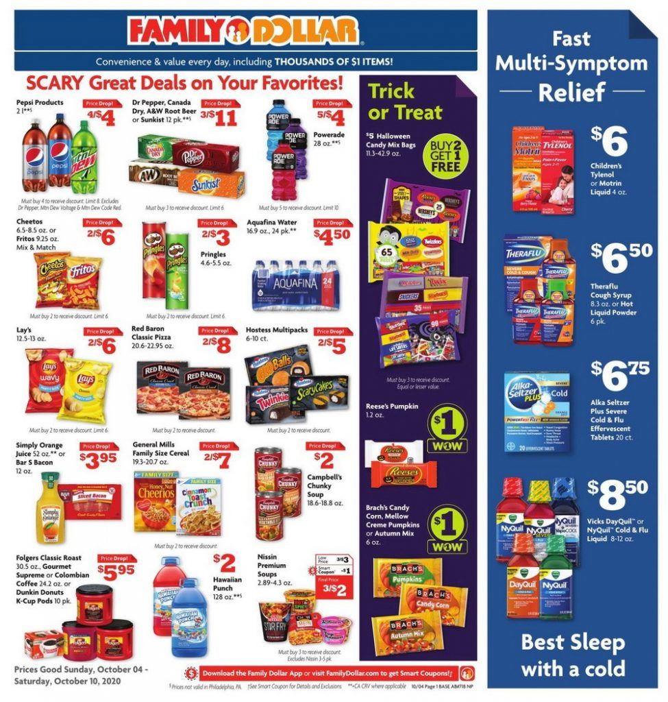 Family Dollar Weekly Ad Oct 04 – Oct 10, 2020
