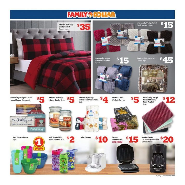 Family Dollar Weekly Ad Oct 04 – Oct 10, 2020