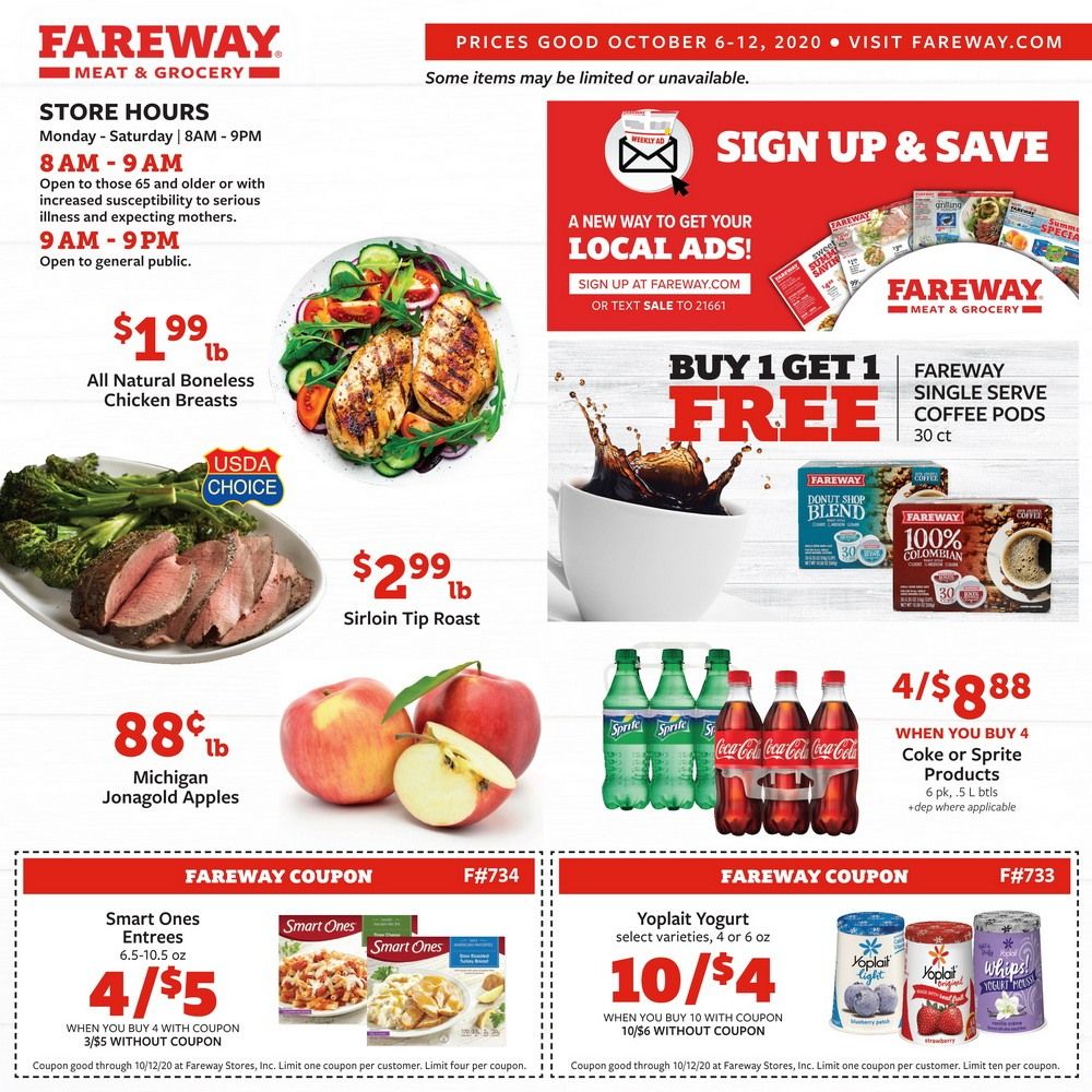 Fareway Weekly Ad Oct 06 – Oct 12, 2020
