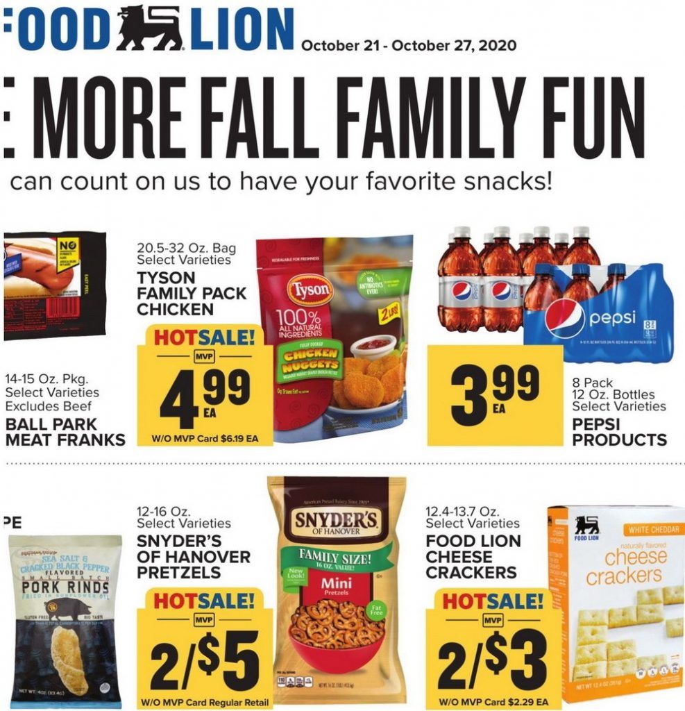 Food Lion Weekly Ad Oct 21 – Oct 27, 2020