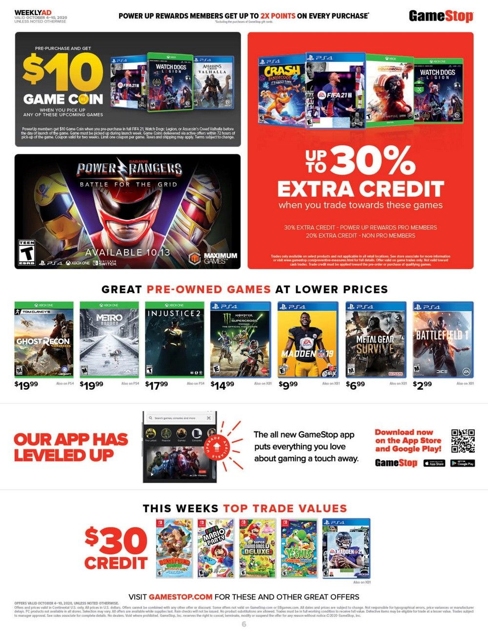 GameStop Weekly Ad Oct 04 – Oct 10, 2020