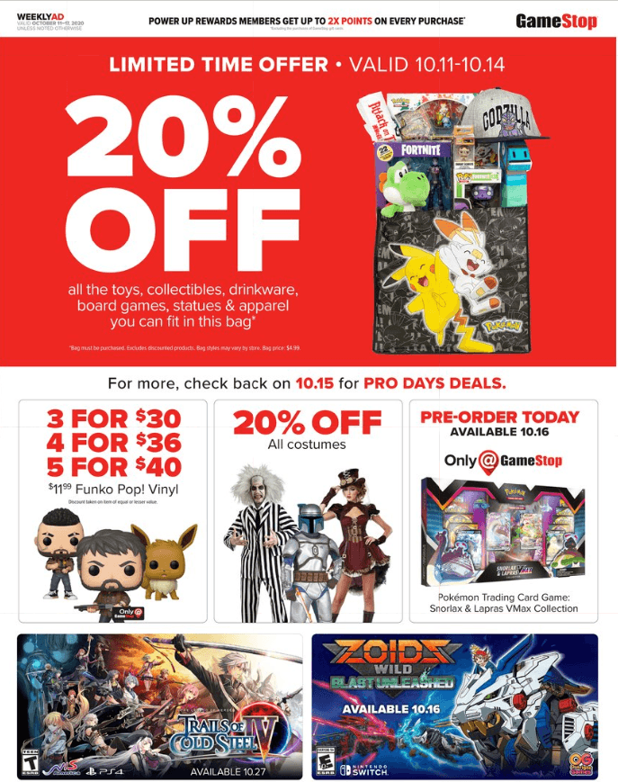 GameStop Weekly Ad Oct 11 – Oct 17, 2020