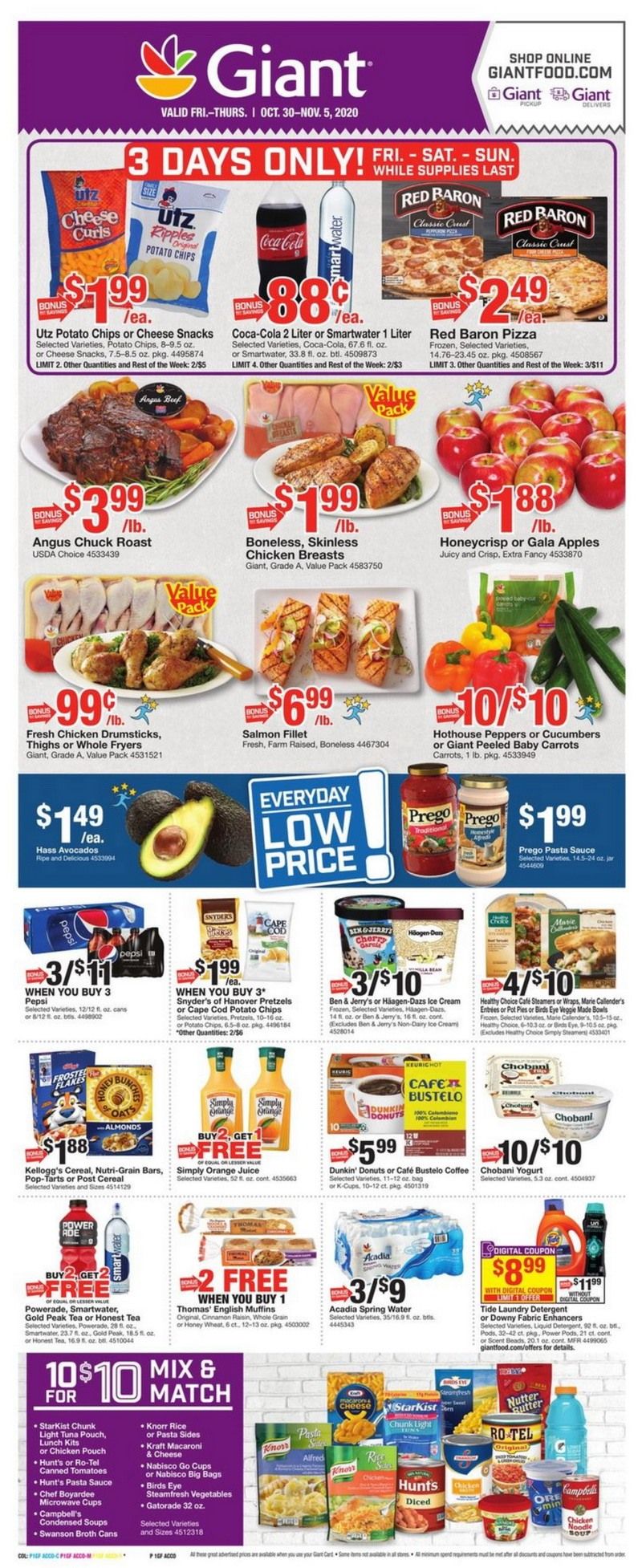 Giant Food Weekly Ad Oct 30 – Nov 05, 2020