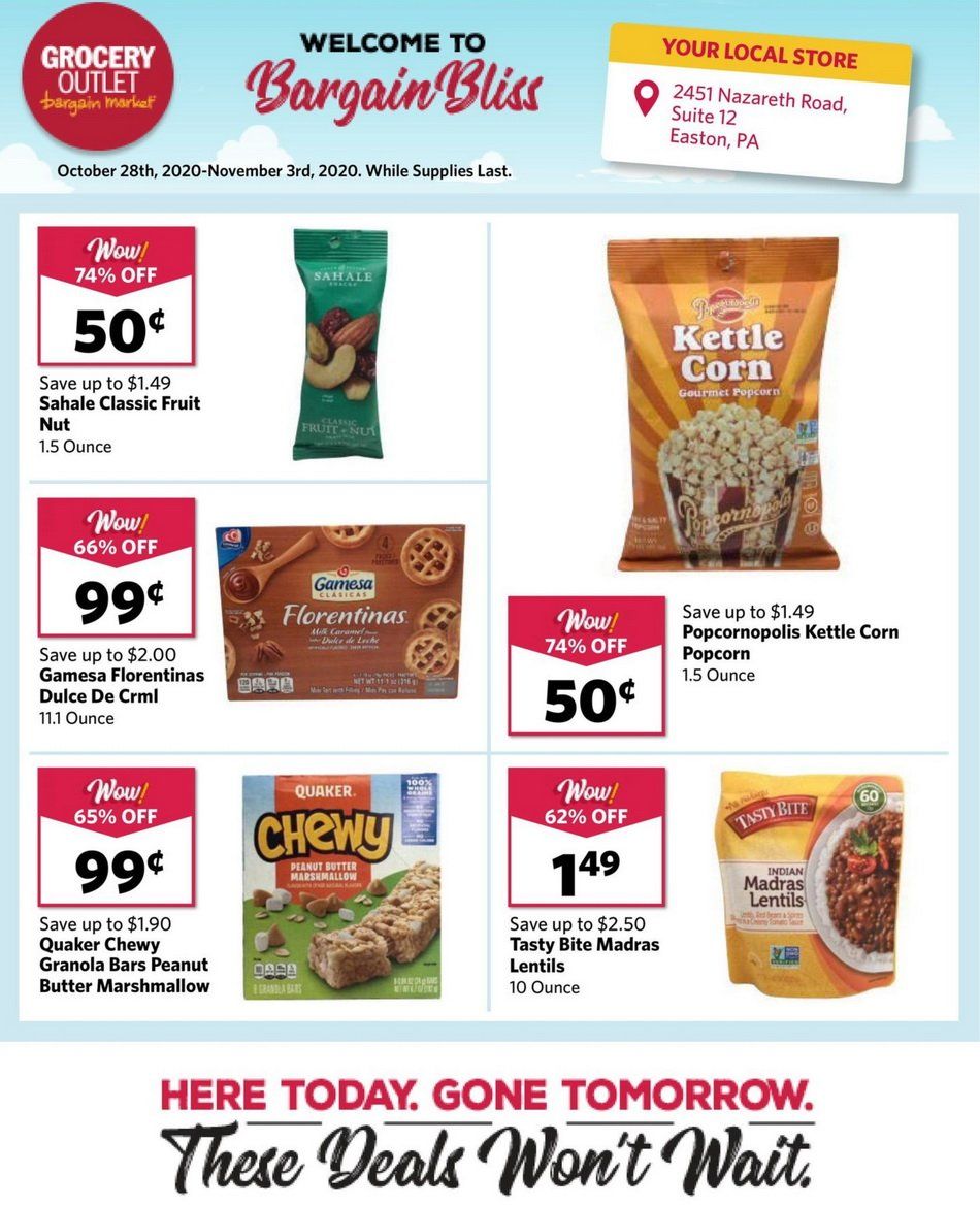 Grocery Outlet Weekly Ad Oct 28 – Nov 3, 2020