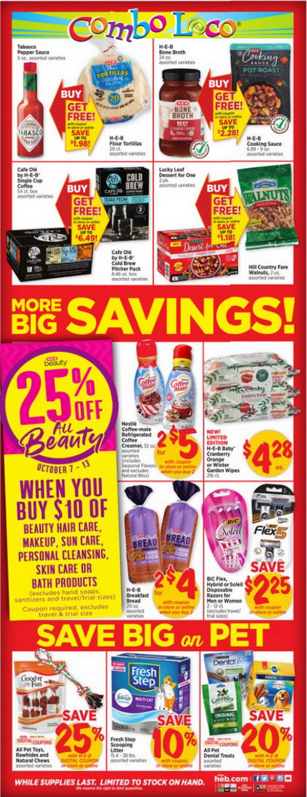HEB Weekly Ad Oct 07 – Oct 13, 2020