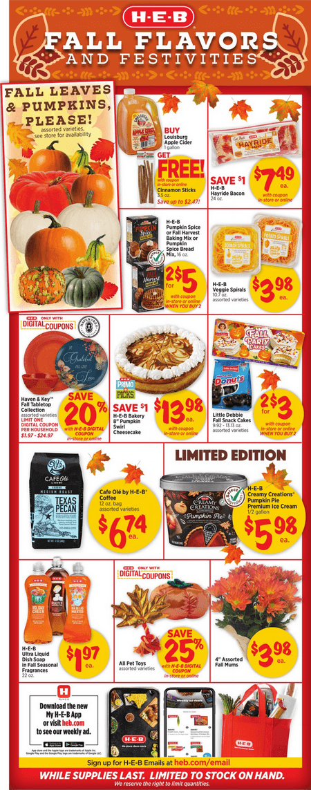 HEB Weekly Ad Oct 14 – Oct 20, 2020