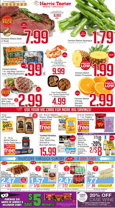 Harris Teeter Weekly Ad Oct 21 – Oct 27, 2020