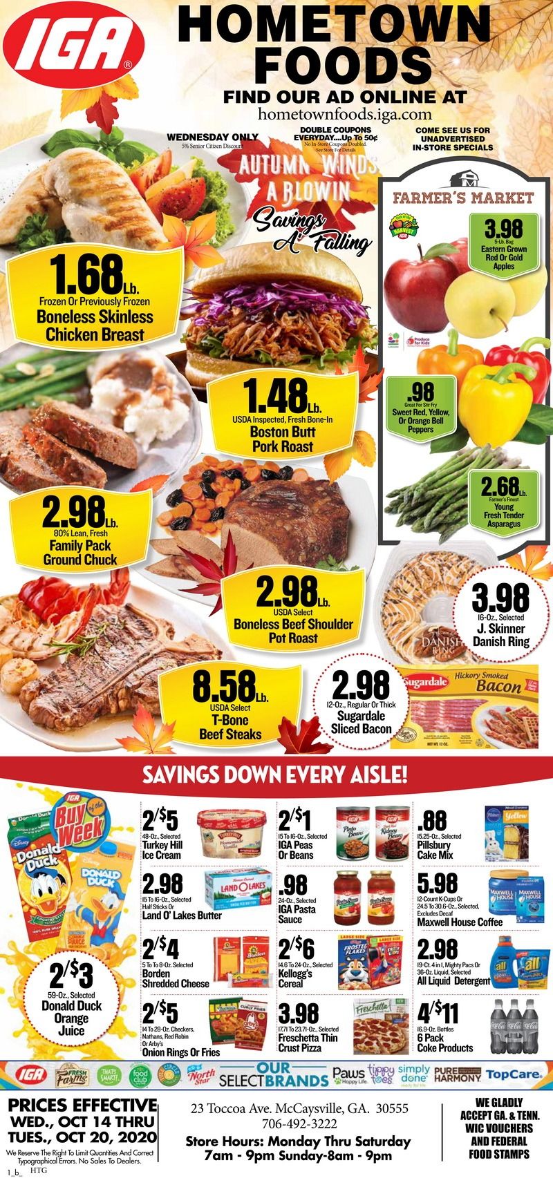IGA Weekly Ad Oct 14 – Oct 20, 2020