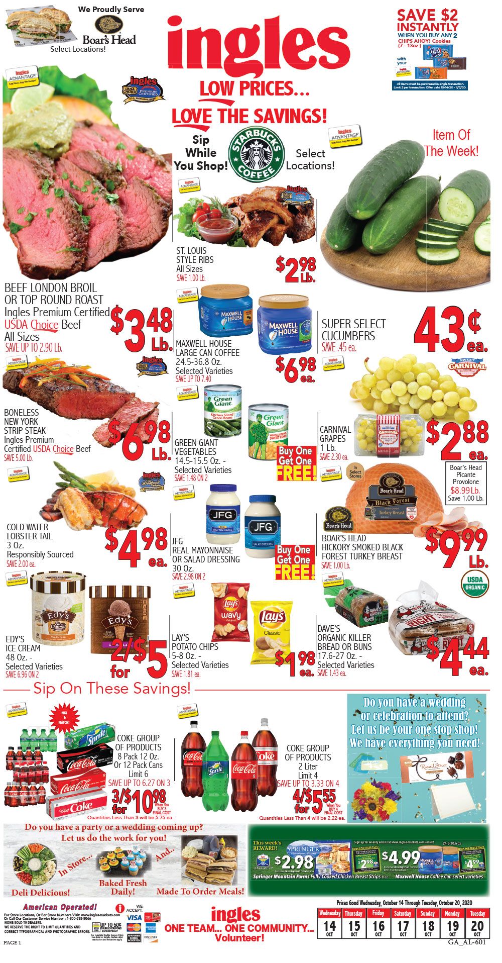 Ingles Weekly Ad Oct 14 – Oct 20, 2020