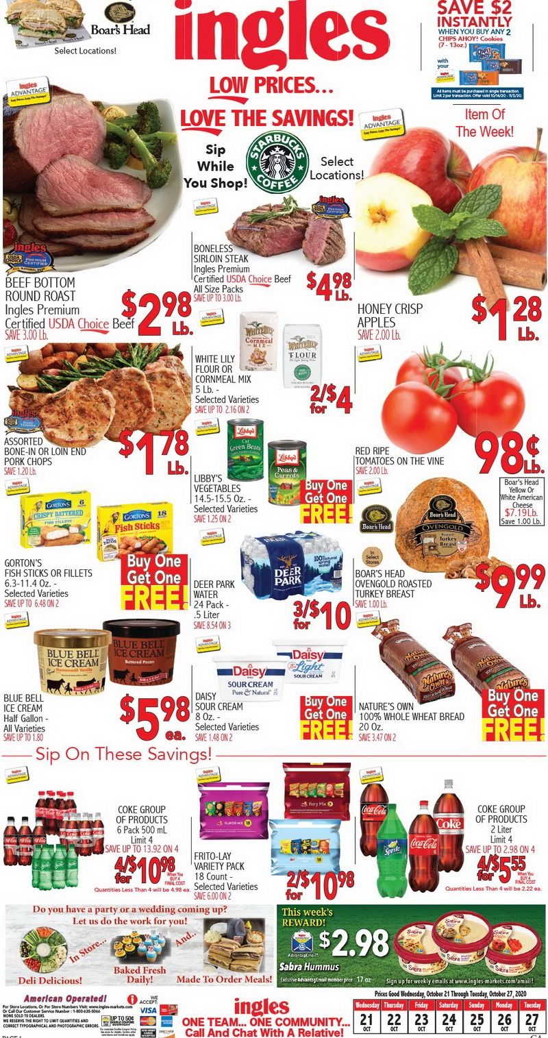 Ingles Weekly Ad Oct 21 – Oct 27, 2020