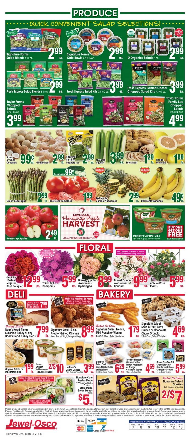Jewel Osco Weekly Ad Oct 07 – Oct 13, 2020