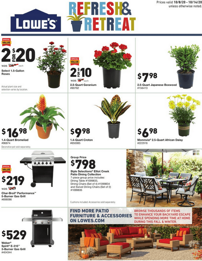 Lowe's Weekly Ad Oct 08 – Oct 14, 2020