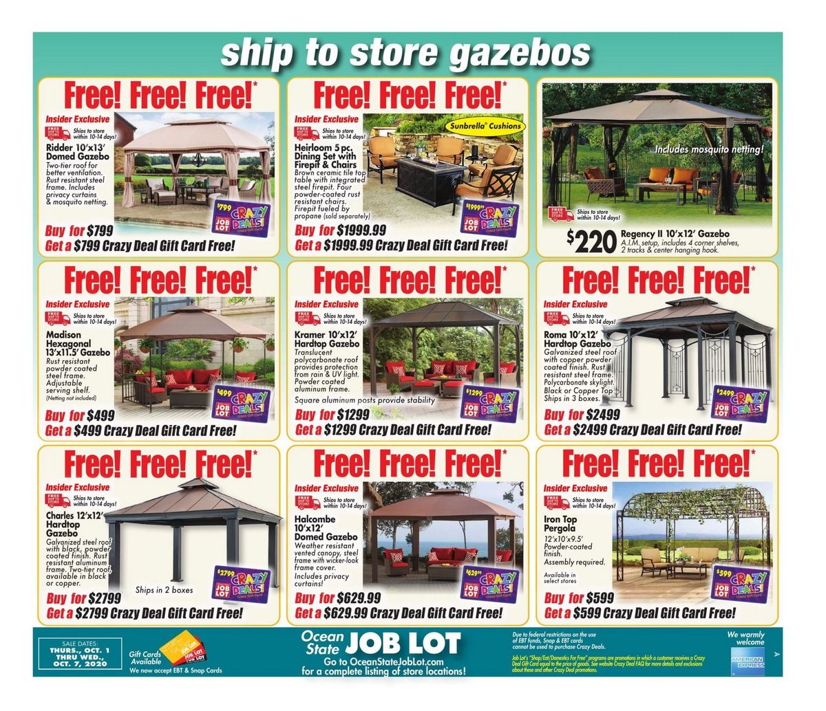 Ocean State Job Lot Weekly Ad Oct 01 – Oct 07, 2020