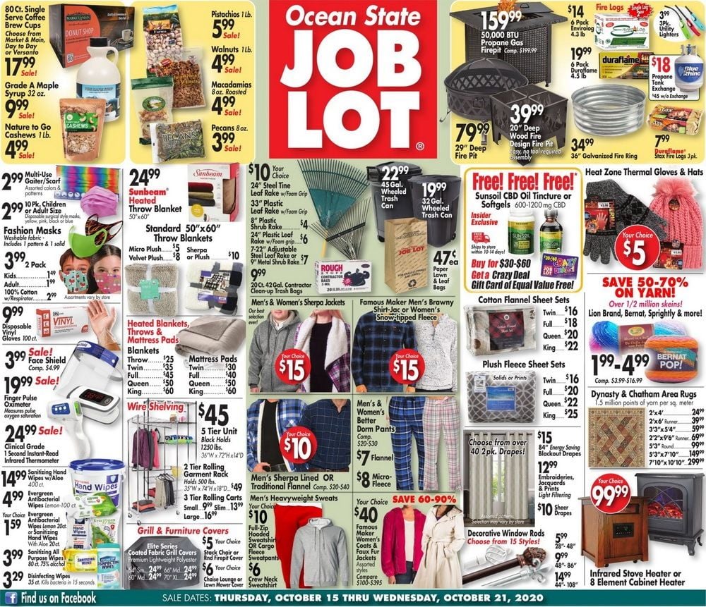 Ocean State Job Lot Weekly Ad Oct 15 – Oct 21, 2020