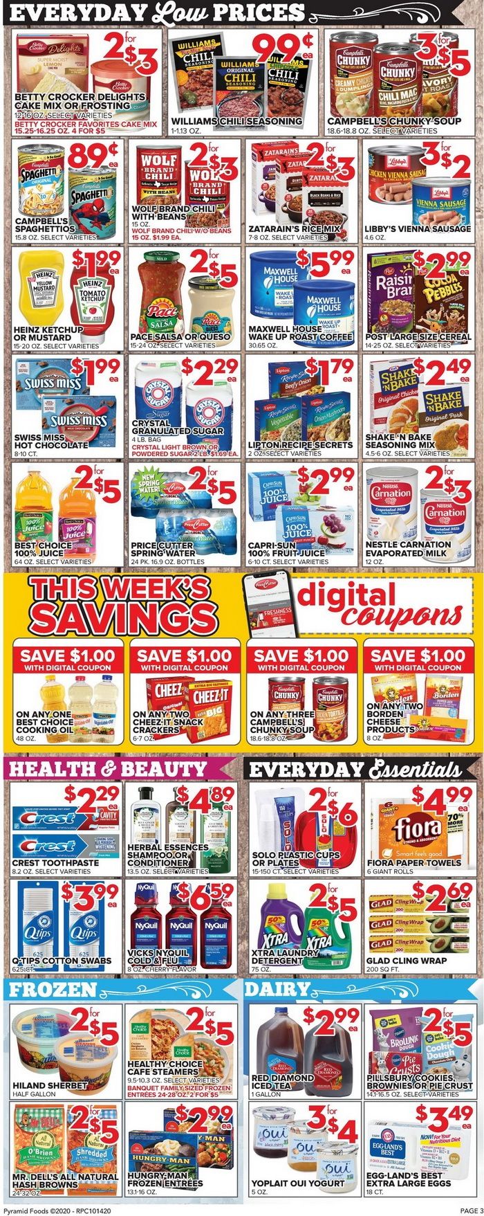 Price Cutter Weekly Ad Oct 14 – Oct 20, 2020