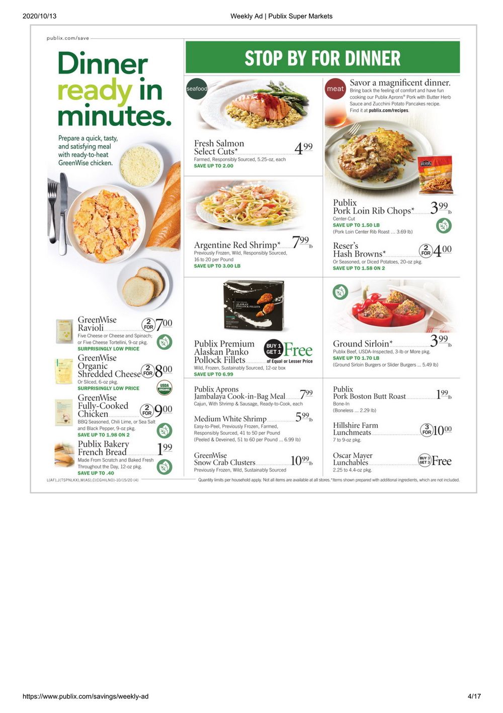 Publix Weekly Ad Oct 14 – Oct 20, 2020