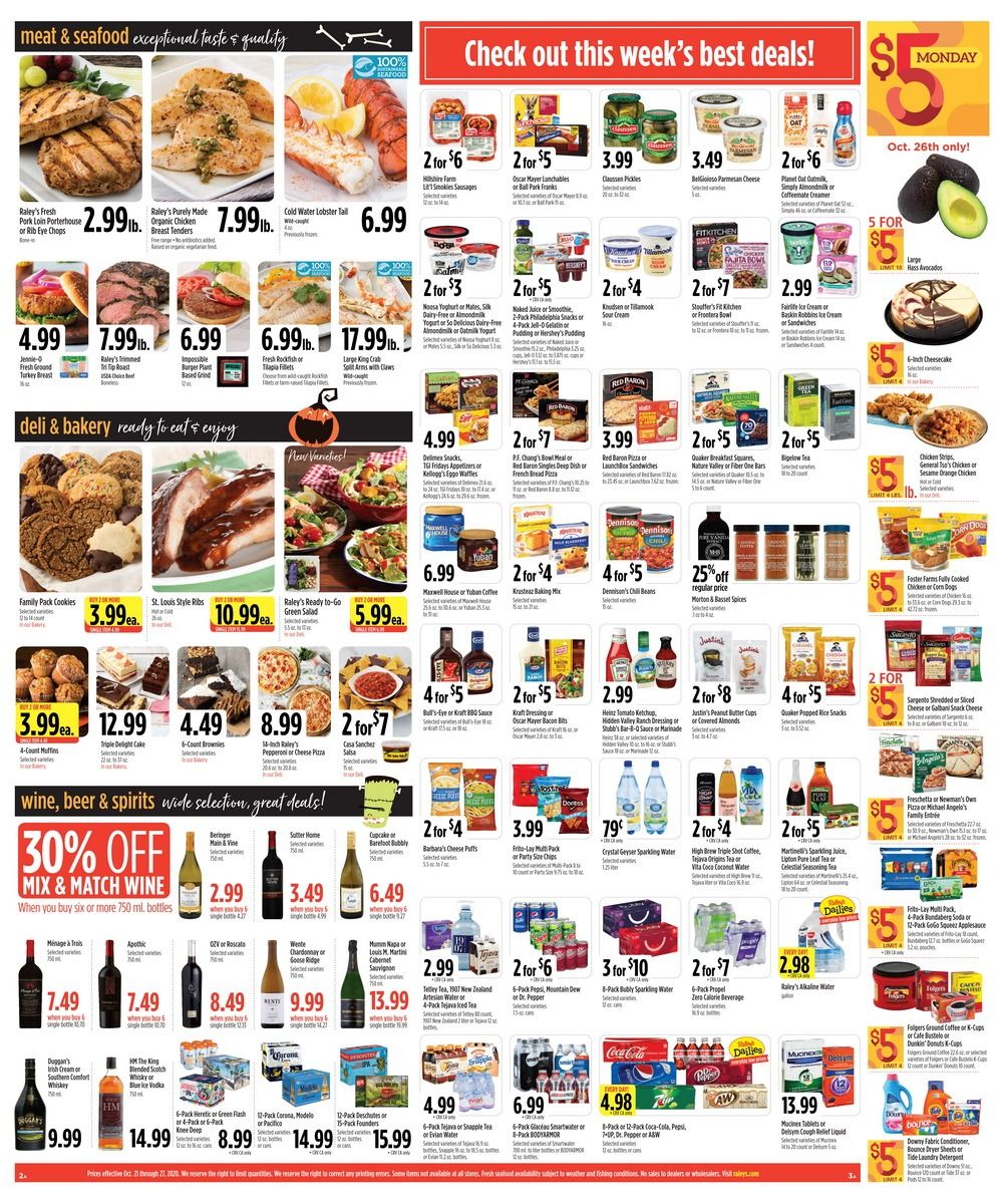 Raley's Supermarkets Weekly Ad Oct 21 – Oct 27, 2020